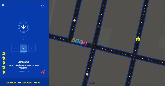 Google Maps te deja jugar Pac-Man dentro de su plataforma