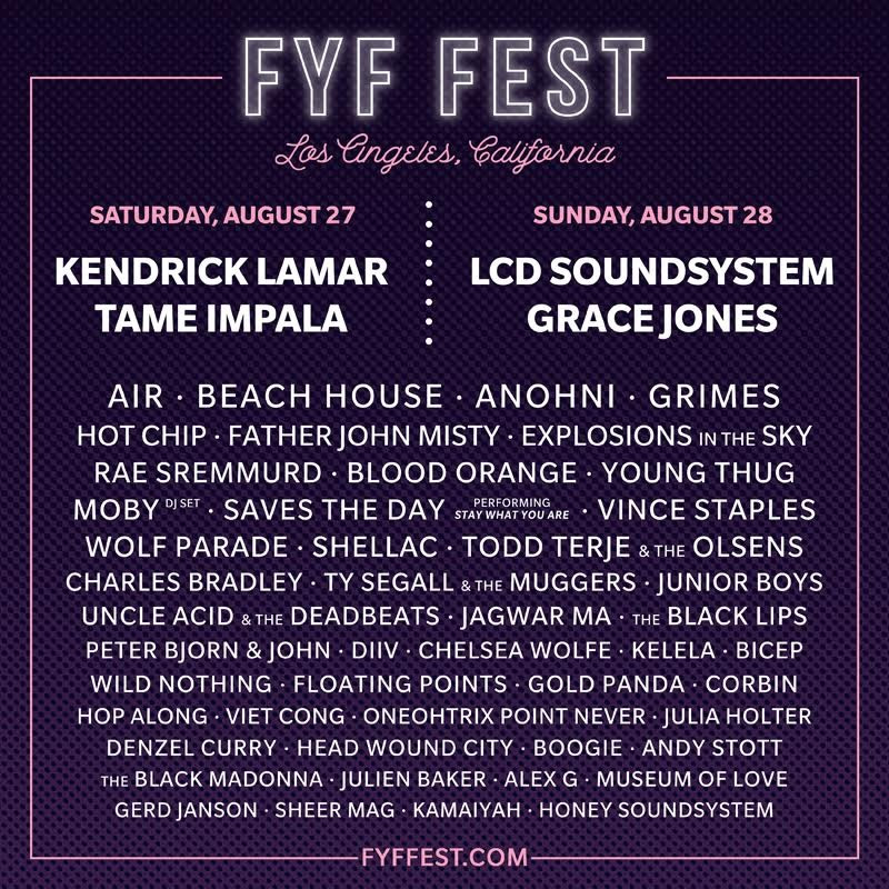 FYF Fest devela su line-up completo