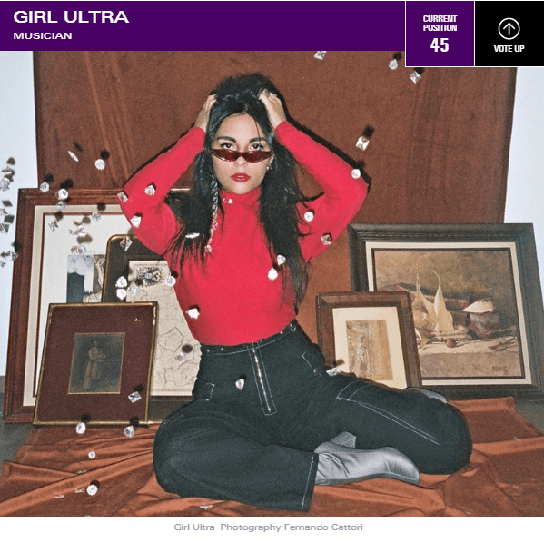 Apoya y vota por Girl Ultra para la edición 2019 del Dazed100