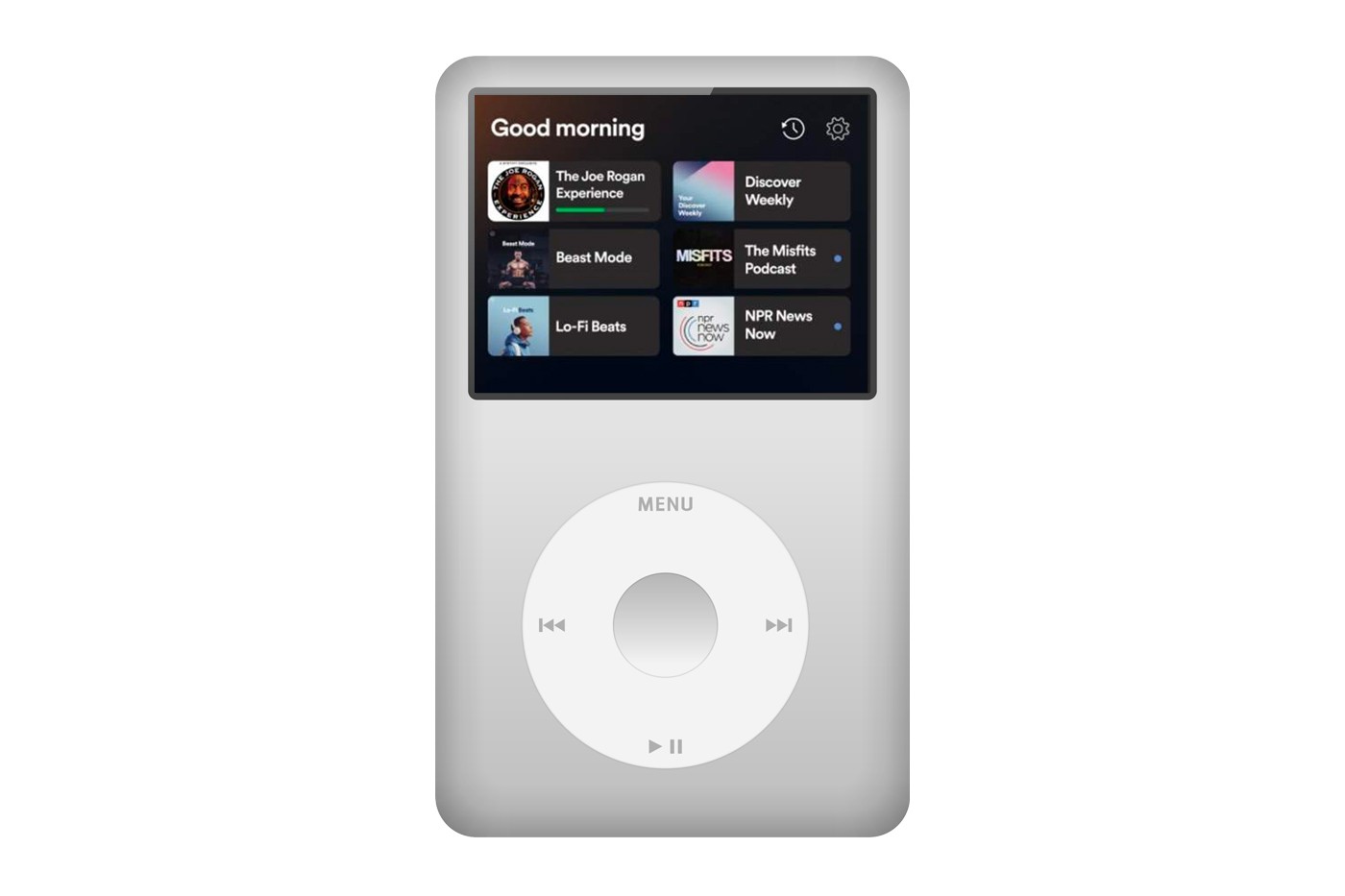 El iPod Classic regresa en forma de Web Player con Spotify y Apple Music