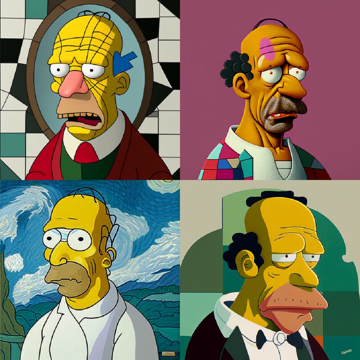 Los Simpson: Así sería "Homero" según Frida Kahlo, Picasso, Banksy y ...